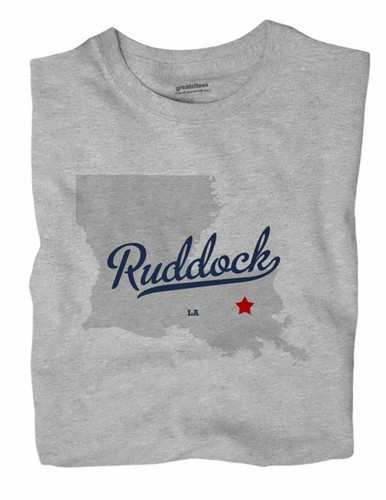 Ruddock Louisiana LA T-Shirt MAP | eBay