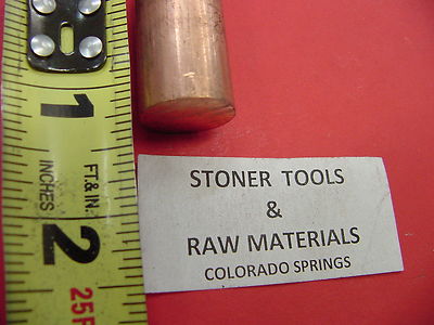 3/4" C110 COPPER ROUND ROD 1-1/4" long H04 Solid .750" OD CU New Lathe ...