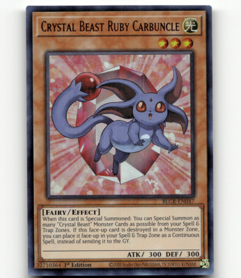 Yugioh Crystal Beast Ruby Carbuncle Battles of Legend: Crystal Revenge ...