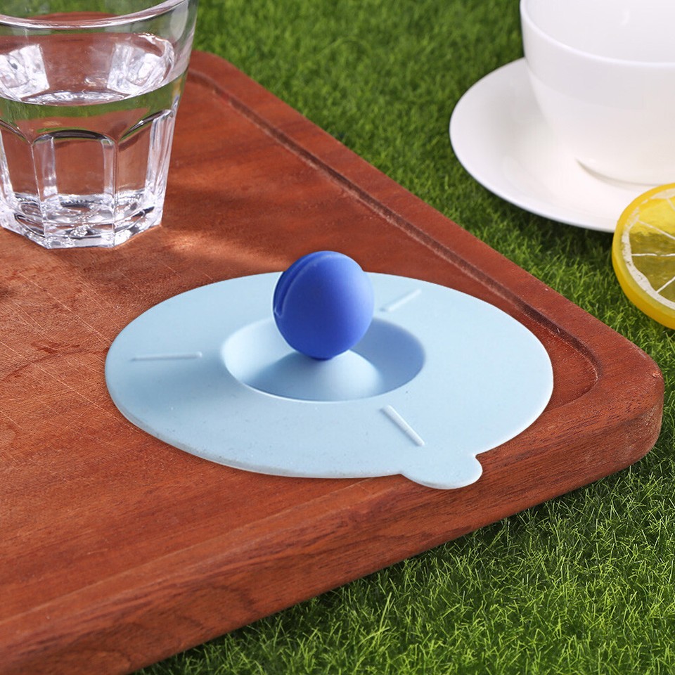 Cute Cup Dust Cover Drinking Cup Lids Glass Mugs Cap with Spoon Holder ...