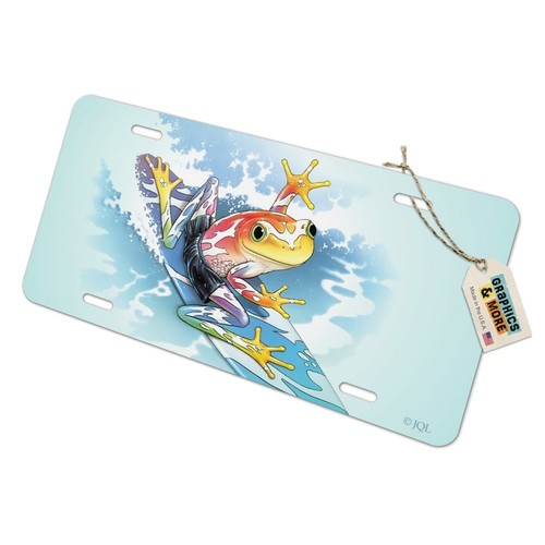 Surfing Surf Rainforest Tree Frog Metal Vanity Tag License Plate | eBay