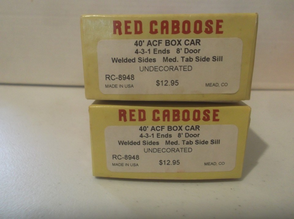 RED CABOOSE 40 Ft ACF Box Undec 2 Car Set Kit No Reserve !! | eBay