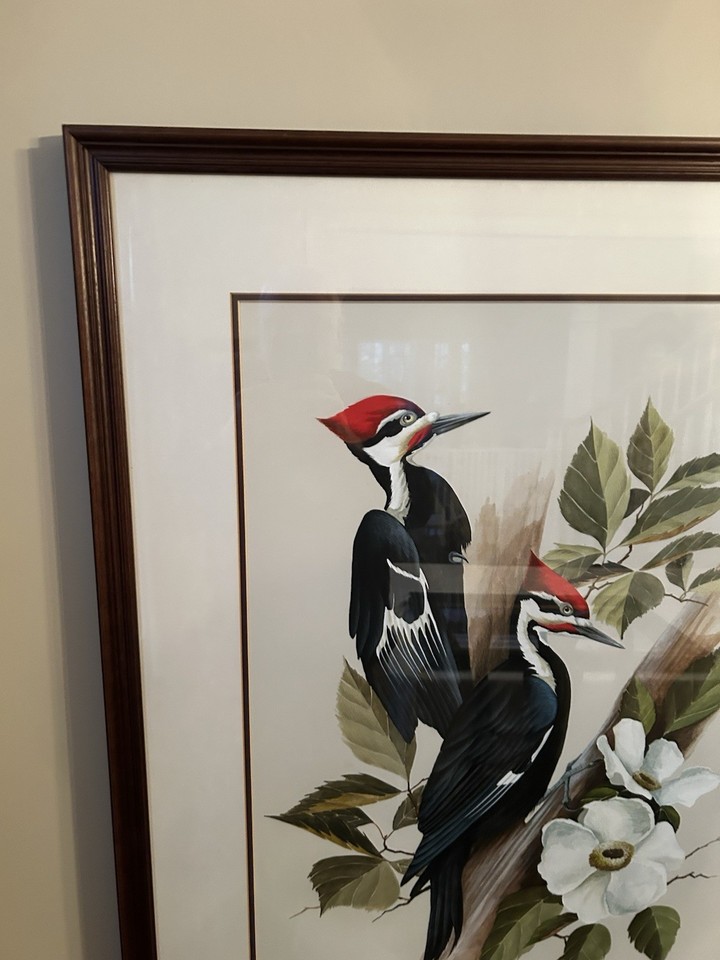 Art Lamay Original Signed Watercolor Painting of Pair of Pileated ...