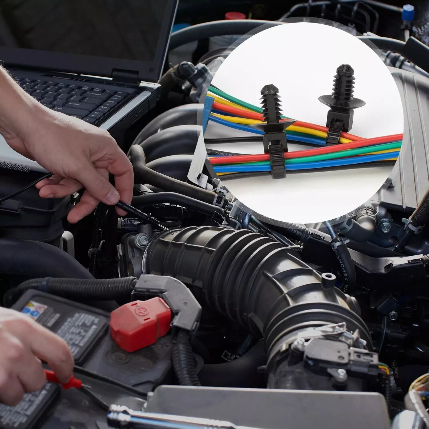 160 PCS Automotive Installation Black Push Mount Cable Zip Ties ...