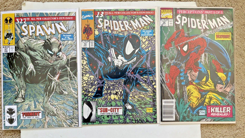 SPAWN #327, Spider-Man 12 w/ Wolverine Newsstand & 13 MCFARLANE VARIANT ...