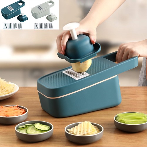 Vegetable Chopper Multi-Purpose Vegetable Slicer with 4 Stainless Steel ...