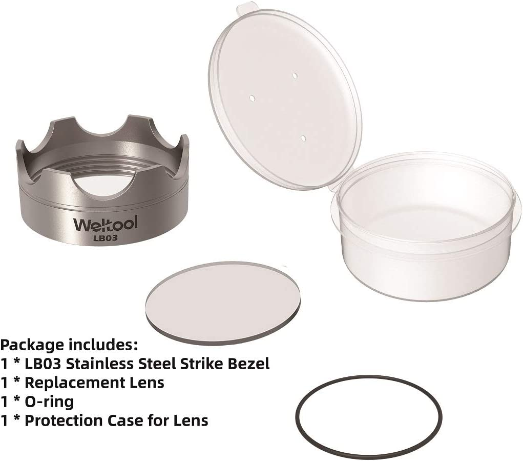 Flashlight Strike Bezel 304 Stainless Steel for Maglite C or D Cell ...