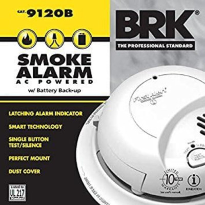BRK First Alert 9120BFF Smoke Detector - Hardwired with Battery Backup ...