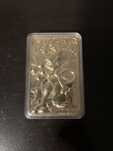 1999 MEWTWO #150 Gold Bar Card Limited Edition Burger King Gold Plated ...