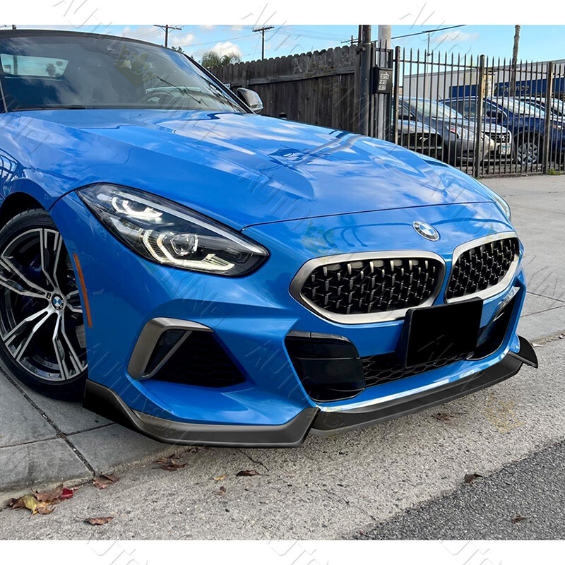 FIT 19-22 BMW Z4 G29 M-SPORT UNPAINTED BLACK FRONT BUMPER SPOILER ...