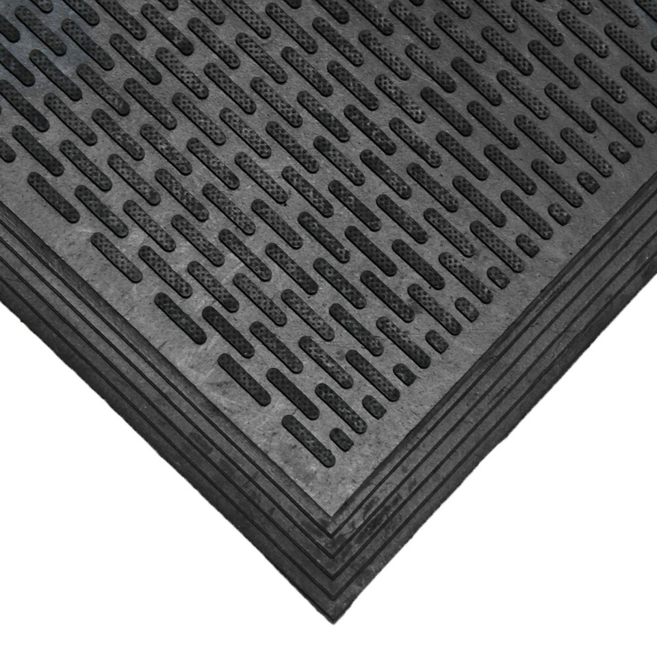 Rubber-Cal "Dura-Scraper Linear" Commercial Rubber Entrance Door Mat | eBay