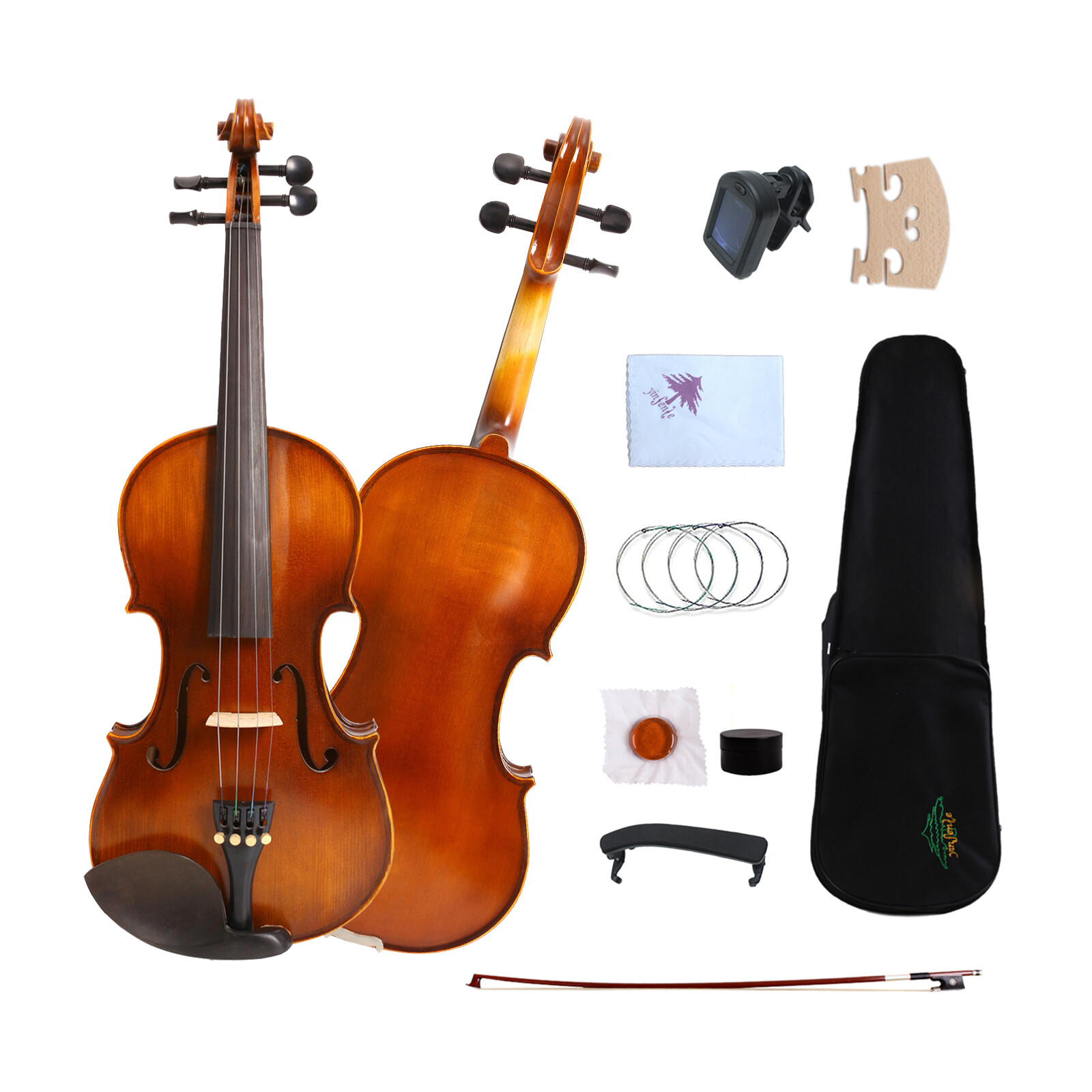 Advance 1/2 Acoustic Violin 4 String Violin For Student Beginners with Case
