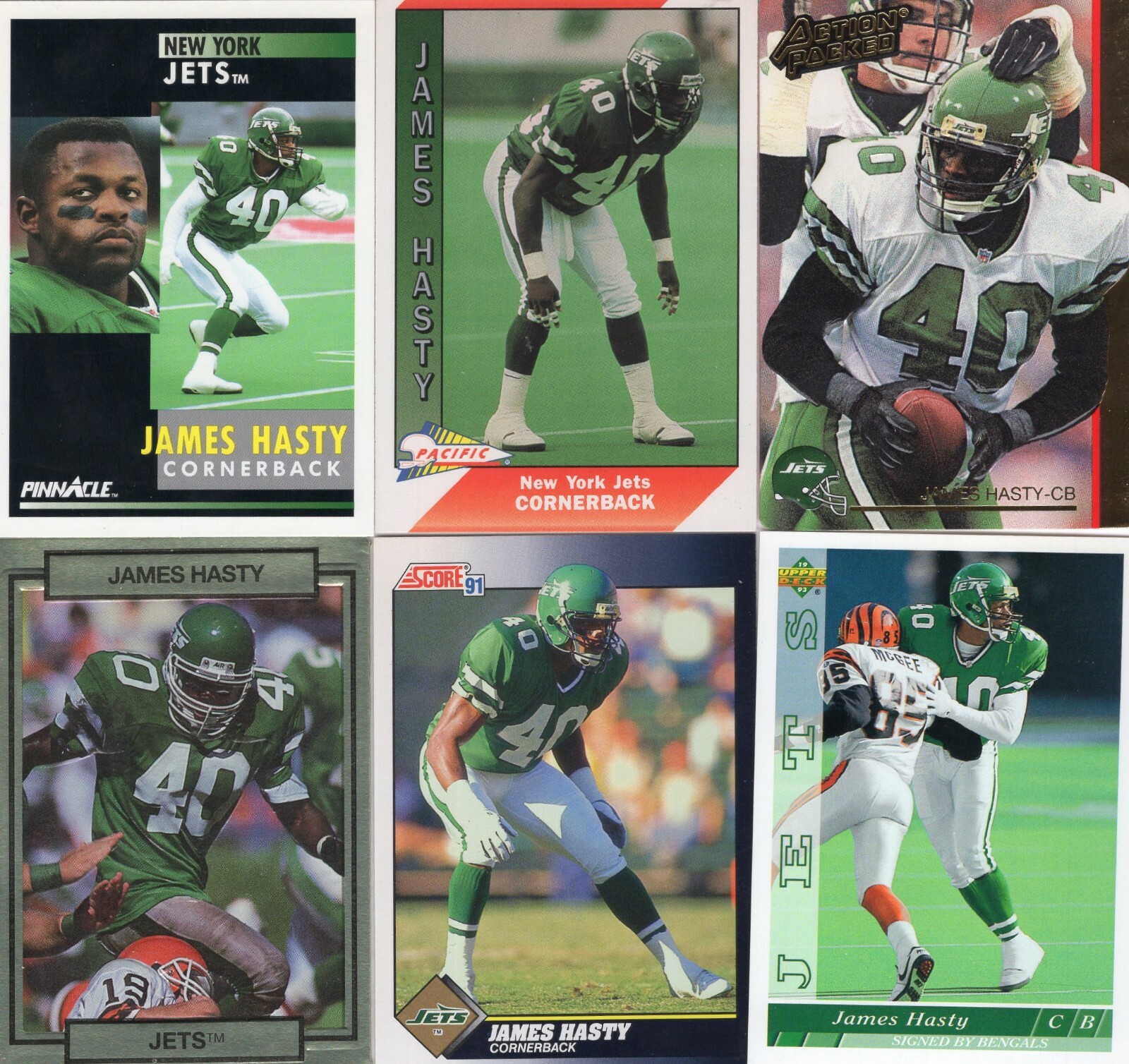 JAMES HASTY Lot of 30+ Different NFL Premium Football Cards NY New York ...