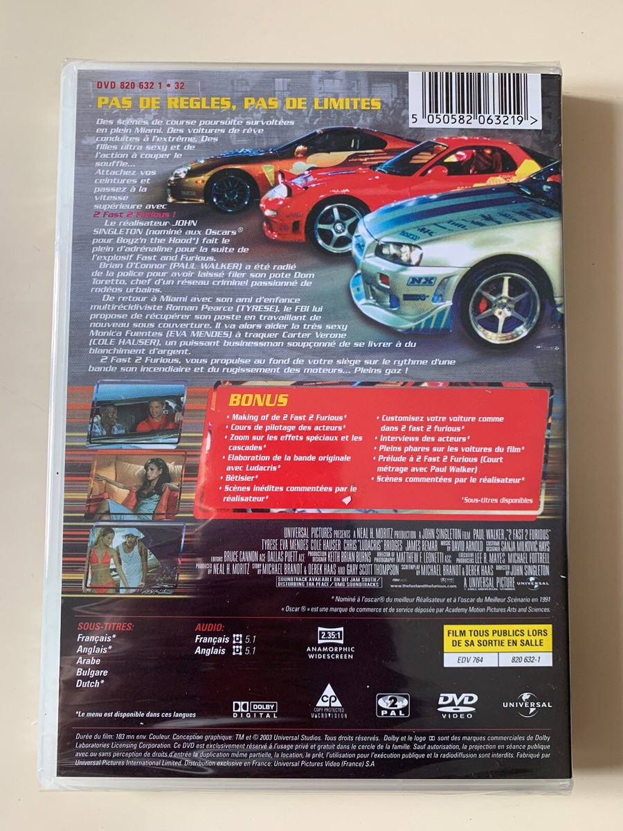 Couverture Du Dvd De Fast And Furious 2 2 Fast 2 Furious