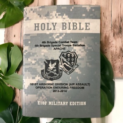 Holy Bible E100 Military Edition Operation Enduring Freedom Airborne ...
