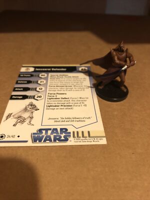 Star Wars Miniatures Jedi Academy JENSAARAI DEFENDER #34 | eBay