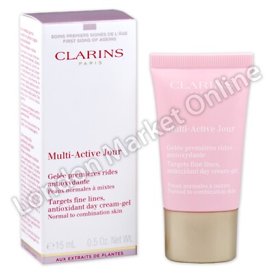 4 x Clarins Multi Active Jour Day Cream Gel Target Fine Lines 15ml New ...
