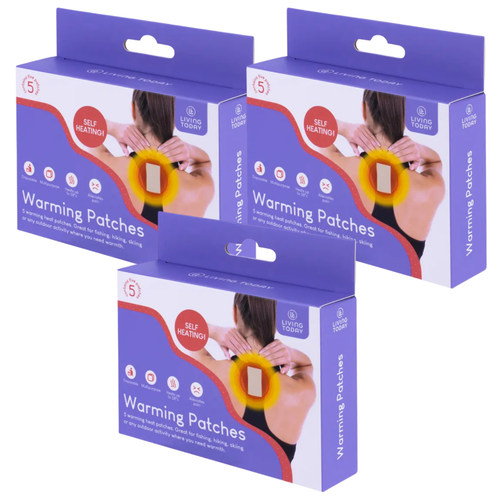 3 Packs of 5 Warming Patches Soft Self Heating Patch Hiking Fishing ...