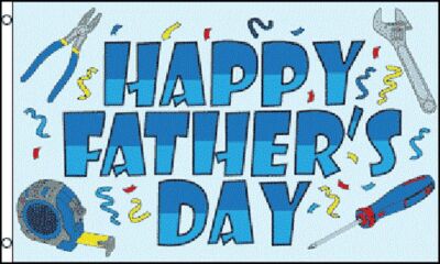 HAPPY FATHERS DAY FLAG 3' x 5' - HAPPY FATHER'S DAY FLAGS 90 x 150 cm ...
