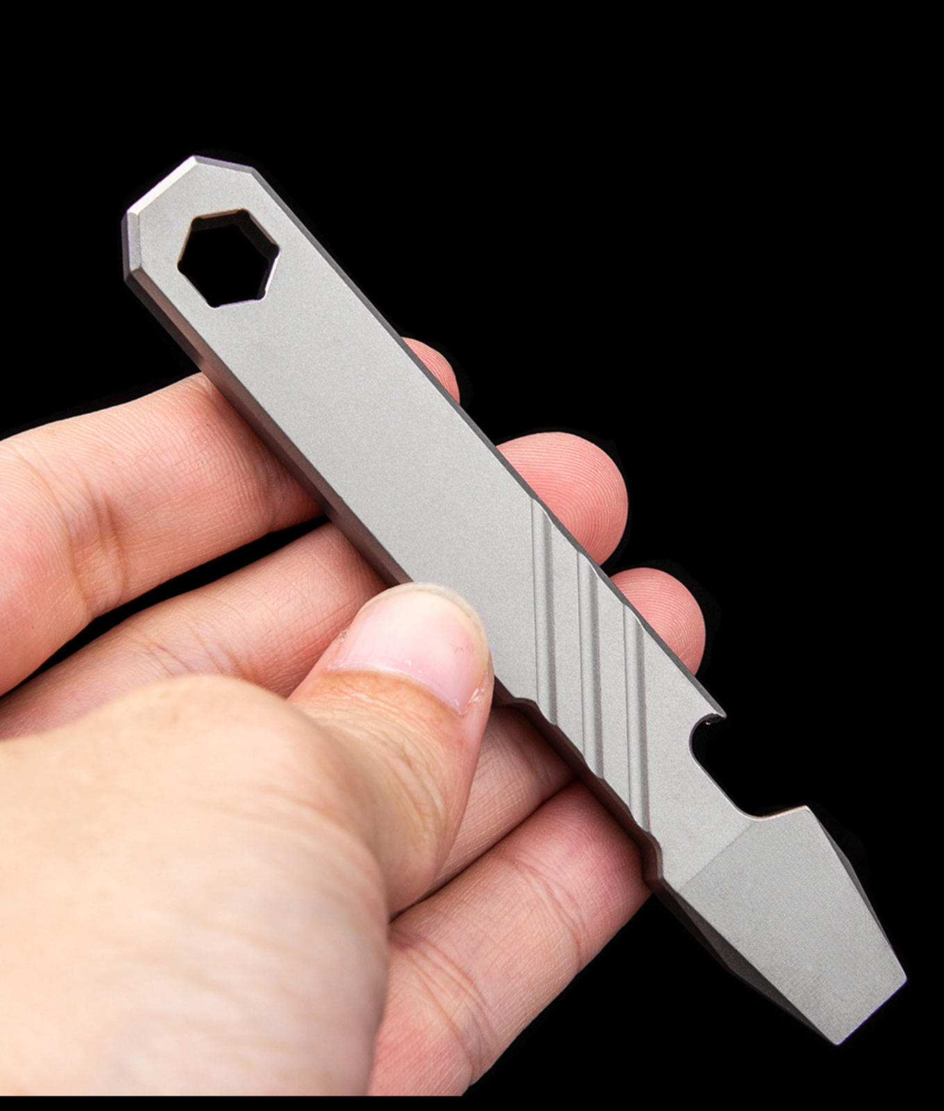 New Titanium Alloy Multi Tools Pry Bar Crowbar Bottle Opener Wrench ...