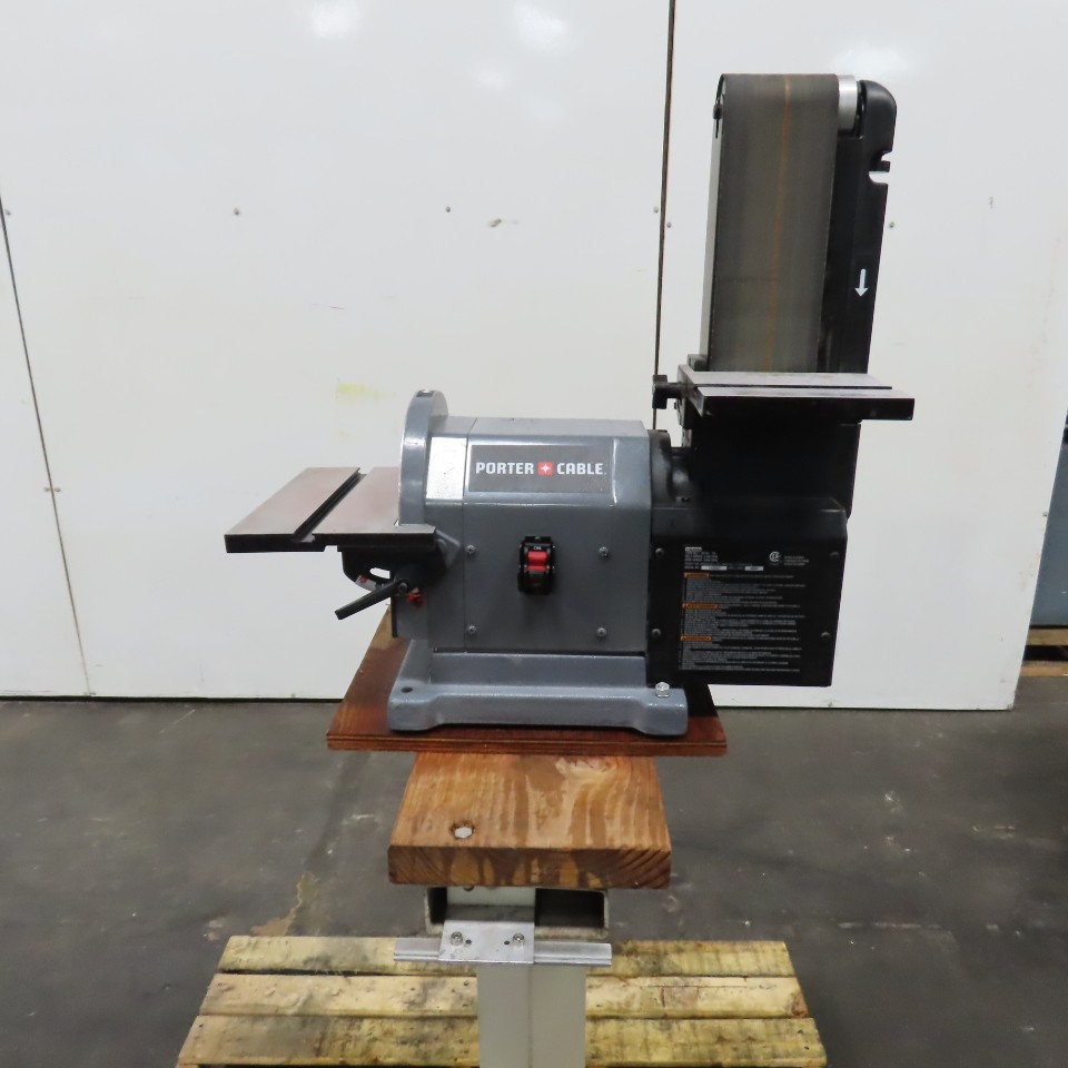 Porter Cable PCB420SA 4" x 36" Belt / 8" Disc Sander Combo W/ Pedestal ...