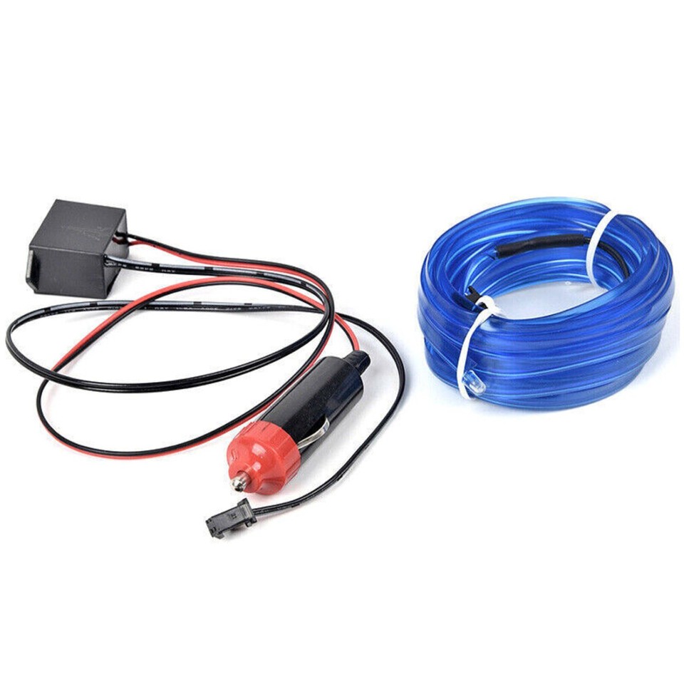 4M LED Car Interior Wire Neon String Strip Lights Atmosphere Glow Decor ...