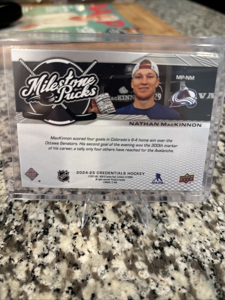 2024-25 Upper Deck Credentials NATHAN MACKINNON Milestone Pucks #MP-NM | eBay