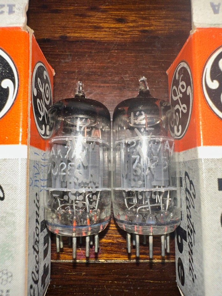 1 pair GE 12AX7/7025 (ECC83/5751) vintage NOS NIB tubes | eBay