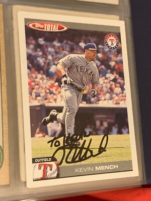 KEVIN MENCH AUTOGRAPHED SIGNED 2004 TOPPS TOTAL CARD RANGERS COA | eBay