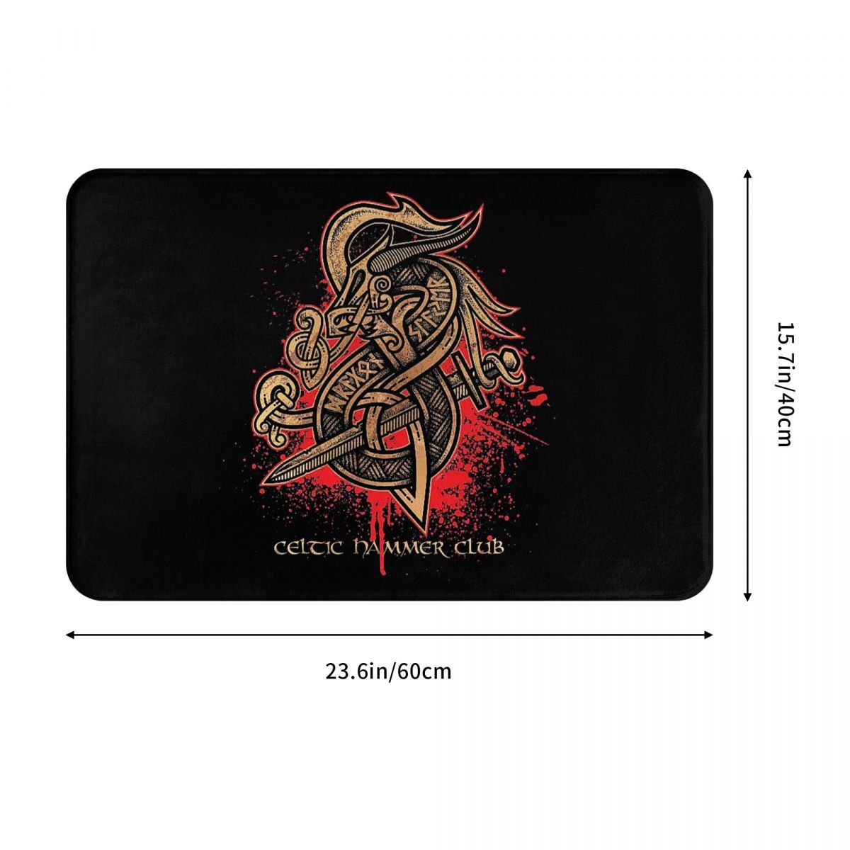 Vikings Wicing Bathroom Mat Dragon Doormat Flannel Carpet Balcony Rug ...