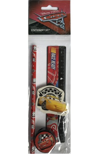 Cars 3 Stationery Set with Pencils, Ruler, Eraser and Sharpener | eBay