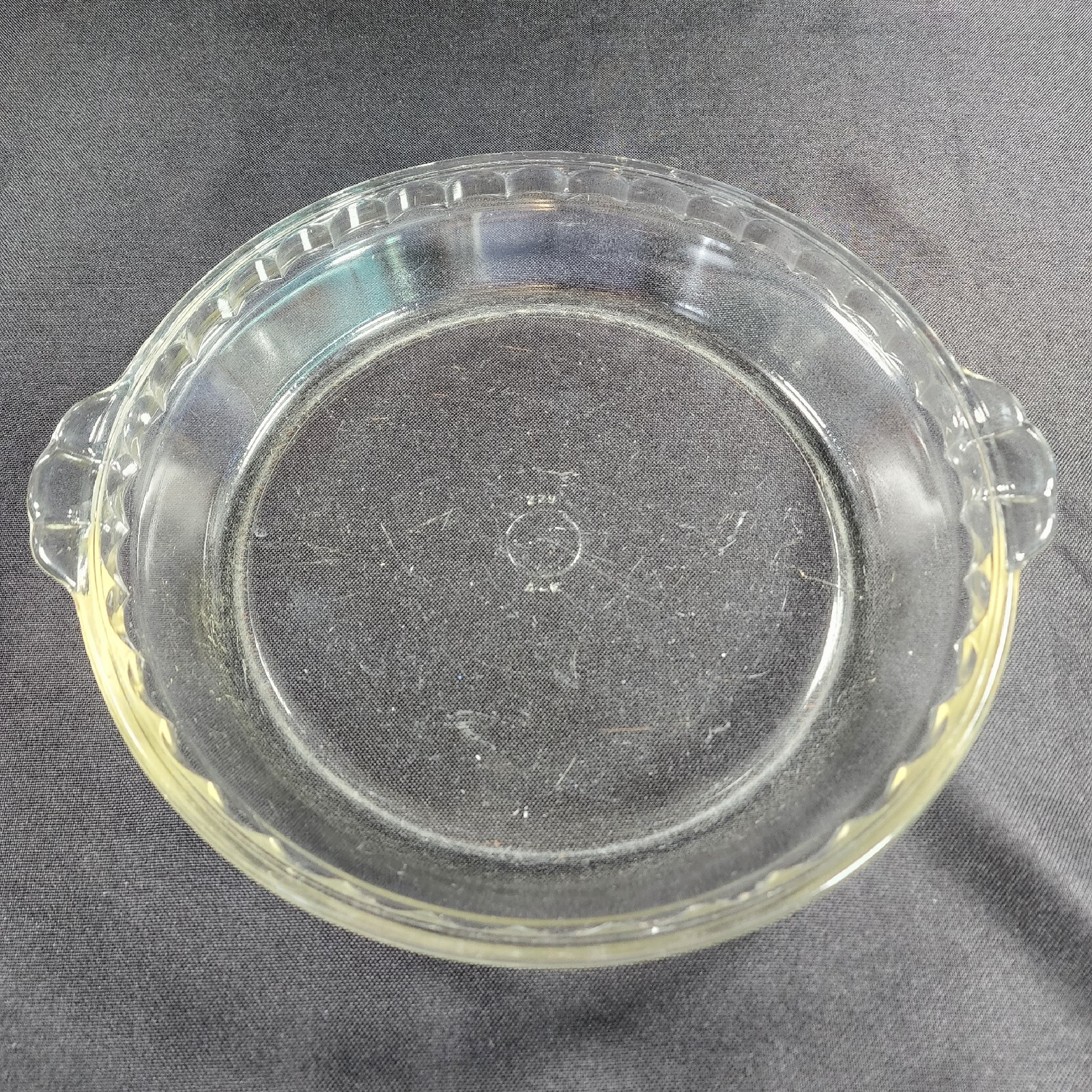 Vintage PYREX 229 Pie Plate Scalloped Fluted Edge Clear Glass 10" with ...