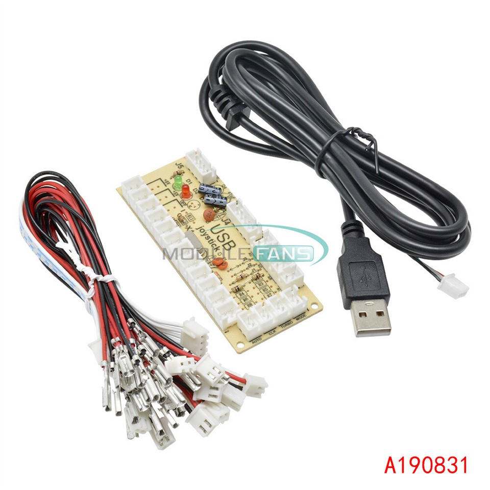 Zero Delay LED Arcade MAME Encoder USB To PC 5Pin Joystick PCB Board ...
