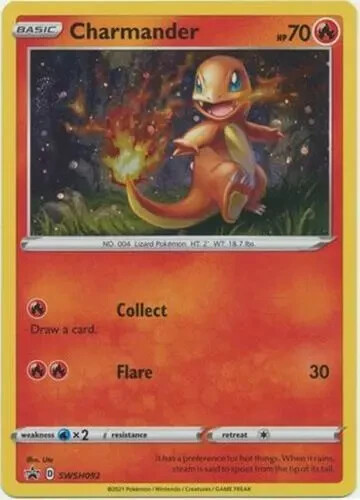 Pokémon TCG Charmander SWSH Black Star Promos SWSH092 Cosmos Holo Promo ...