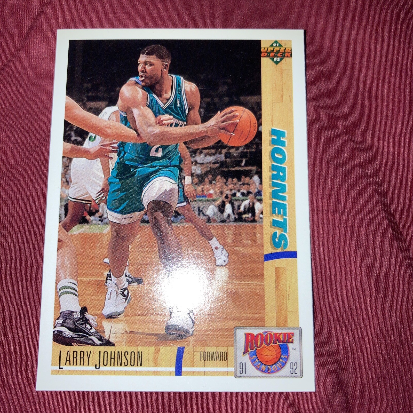 1991-92 Upper Deck Larry Johnson NBA Rookie Card #R26 Charlotte Hornets ...