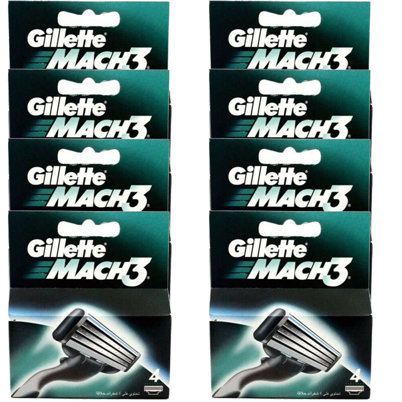32 Count Gillette Mach3 Razor Blade Refill Cartridges for Mach 3 | eBay
