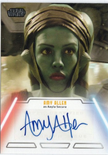 Star Wars Jedi Legacy 2013 Topps Autograph Auto Amy Allen as Aayla ...