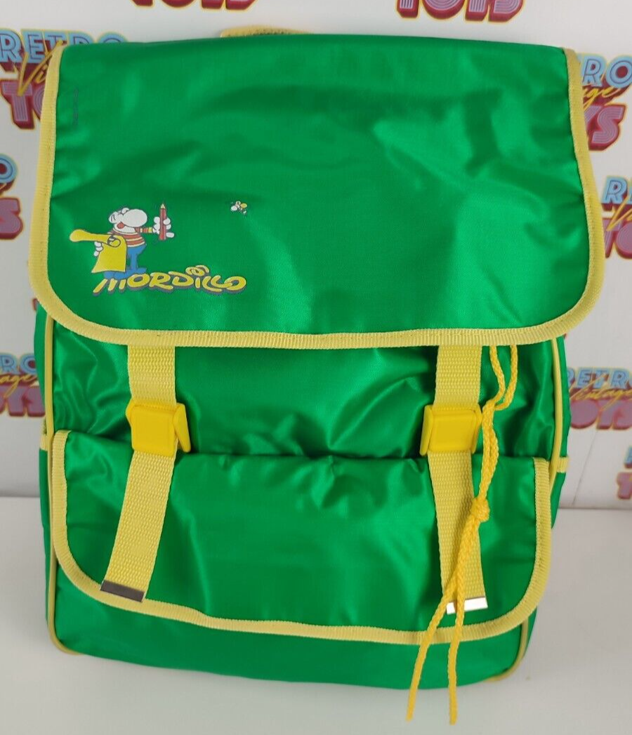 Soft Backpack School Mordillo New Vintage 1986 OIL-VERLAG Green Yellow ...