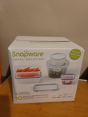 Snapware Total Solution 10-Pc Plastic Food Storage Containers Set with ...