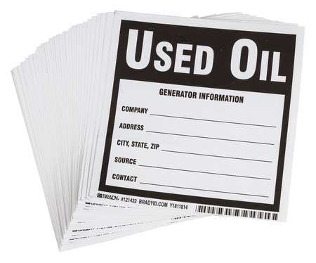 BRADY 121432 DOT Handling Label,Waste,6" W,PK100 15Y480 | eBay