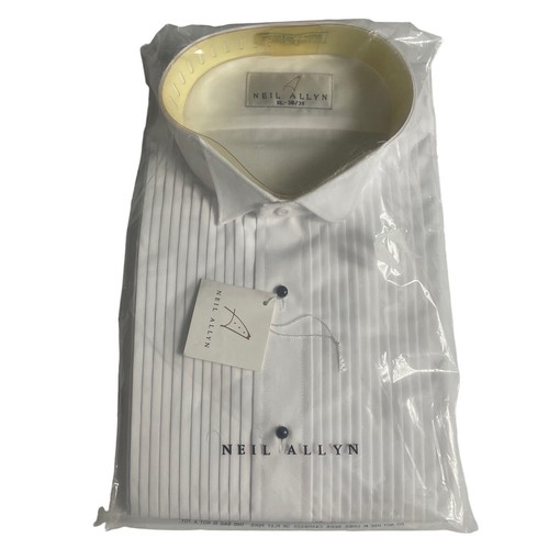 Neil Allyn X-Large 34/35 White Tux New In Package French Cuffs Pleated ...