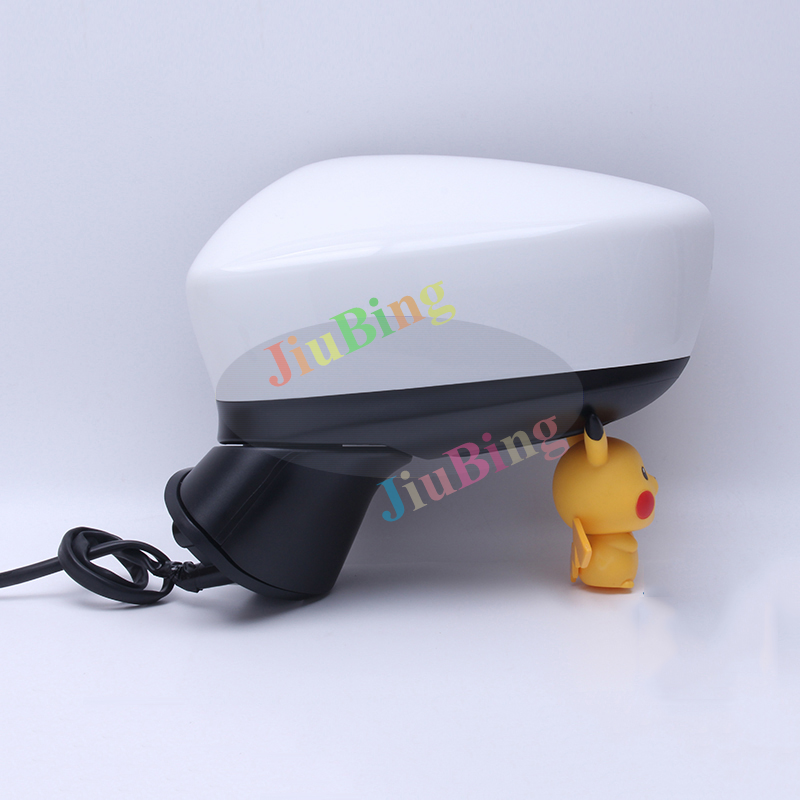 Left White Automatic Folding Heating Rearview Mirror For Mazda 3 Axela ...