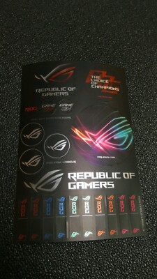 1 set Brand New Large genuine ASUS ROG Decals stickers Set. 21cm X 14cm ...
