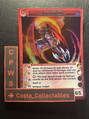 TAKINOM THE SHADOWKNIGHT - 50/85/45/65/65 - PROMO CARD - CHAOTIC CARD ...