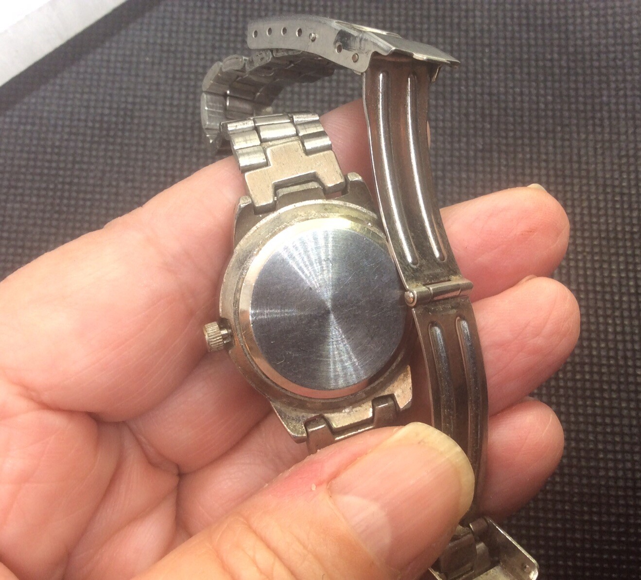 Vintage Ladies Polini Silver Tone Quartz Watch With Bracelet Band Date ...