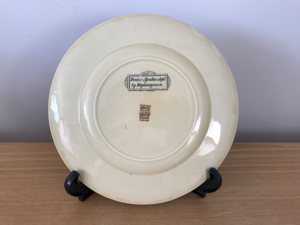 Antique (c1921) Adams Decorative plate - Doctor Syntax stopt by ...