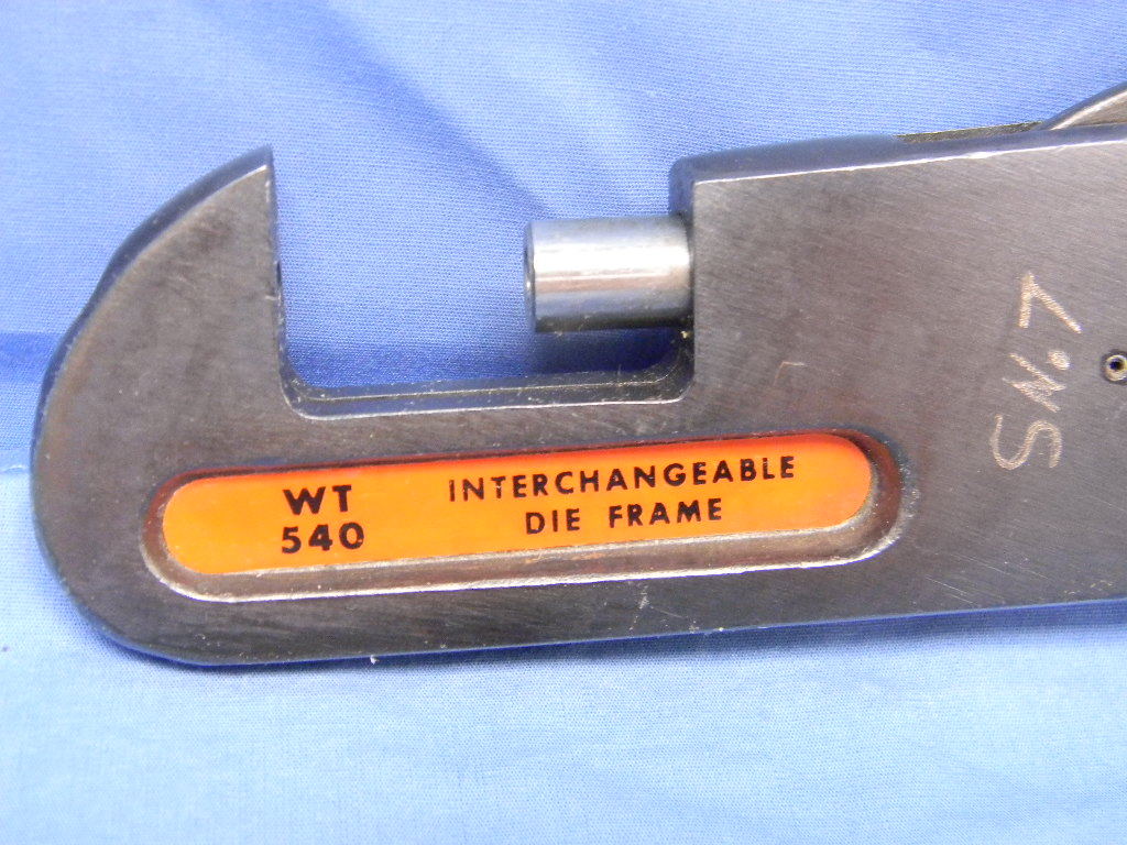 Thomas & Betts T&B WT540 Ratchet Hand Crimp Tool Interchangeable Die ...