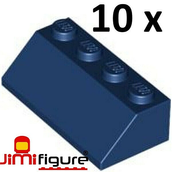 NEW 10 x LEGO Slope 45 Degree 2x4 Dark Blue 3037 Bulk Roof Tile Earth ...
