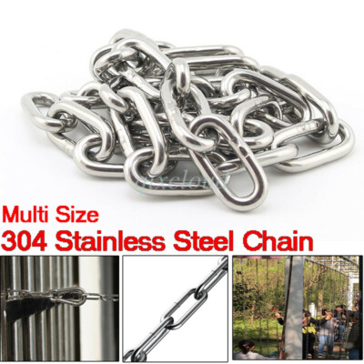 Dia:2mm-8mm 304 Stainless Steel Chain Heavy Duty Welded Security Link ...