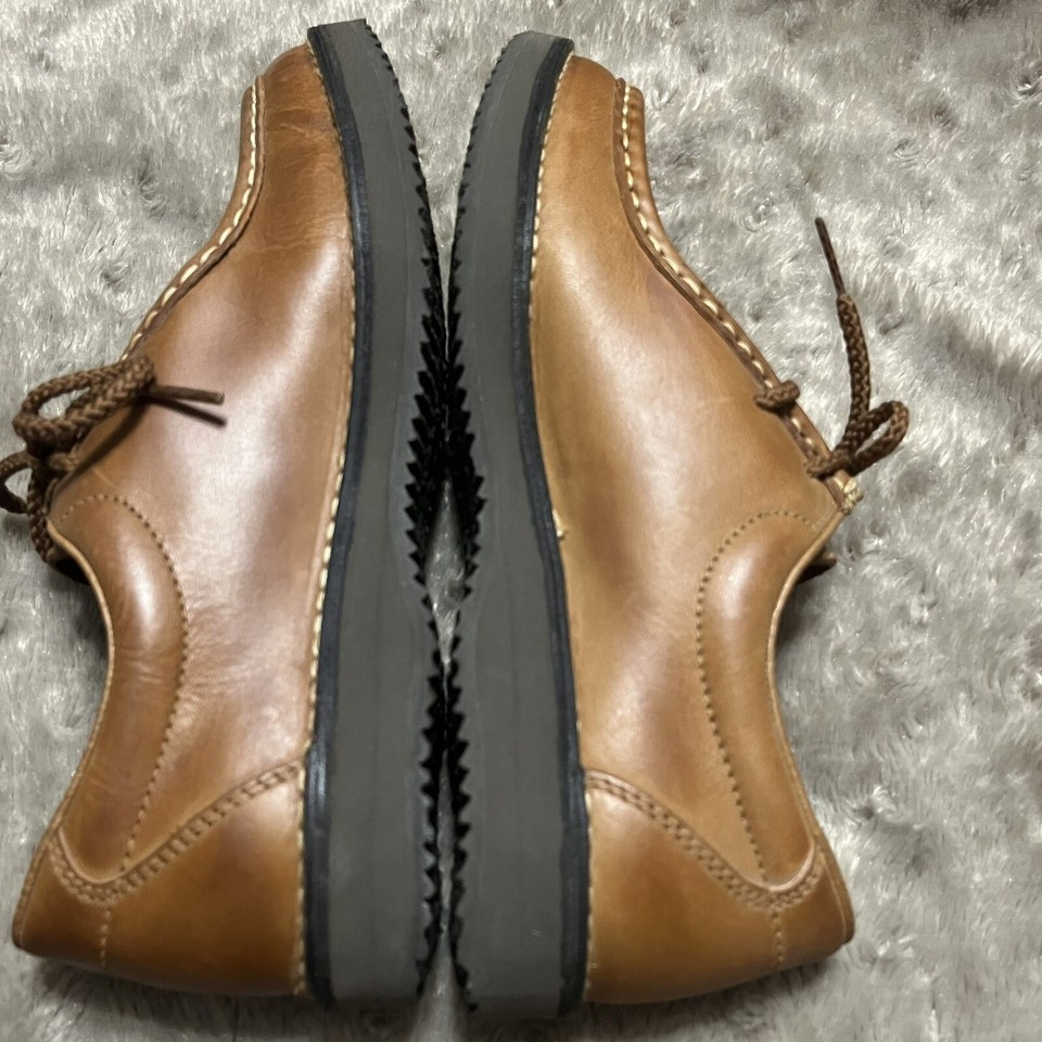 Rockport Brown Leather Lace Up 2 Eyelet Classic Boat Shoes 1961 ...